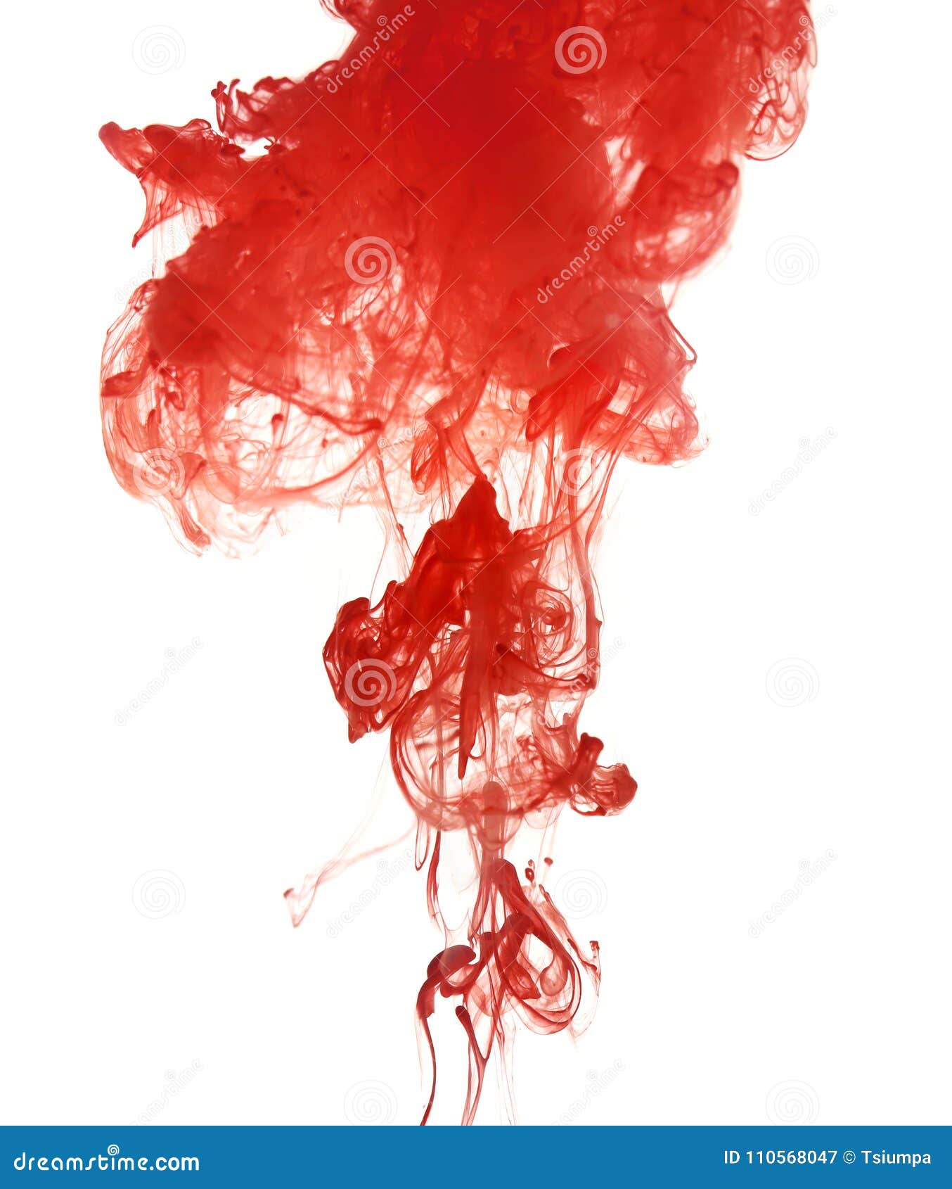 Red ink into the water stock image. Image of abstract - 110568047