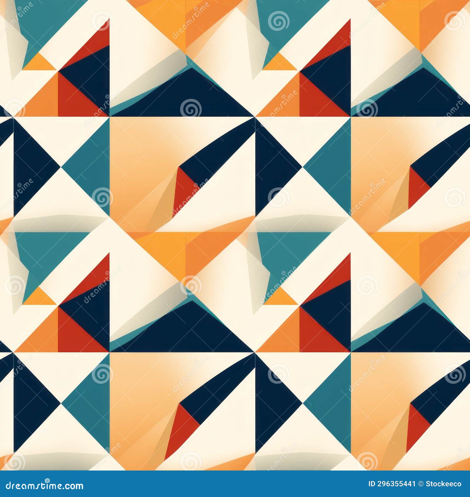 Geometric Design Vibrant Triangles with Contrasting Shadows Stock ...