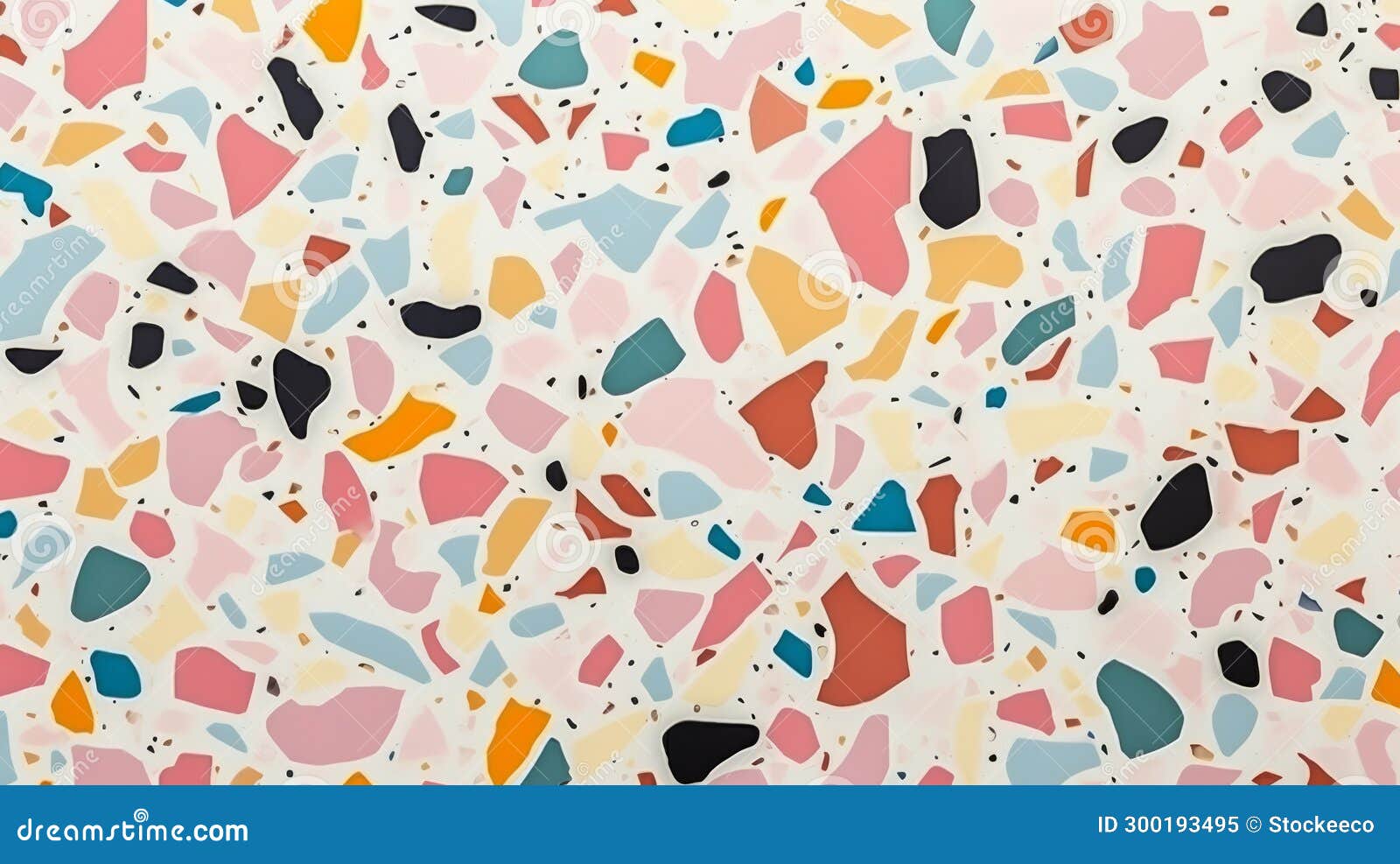 Colorful Splatter: Organic Geometry in Vibrant Mosaic Painting Stock ...