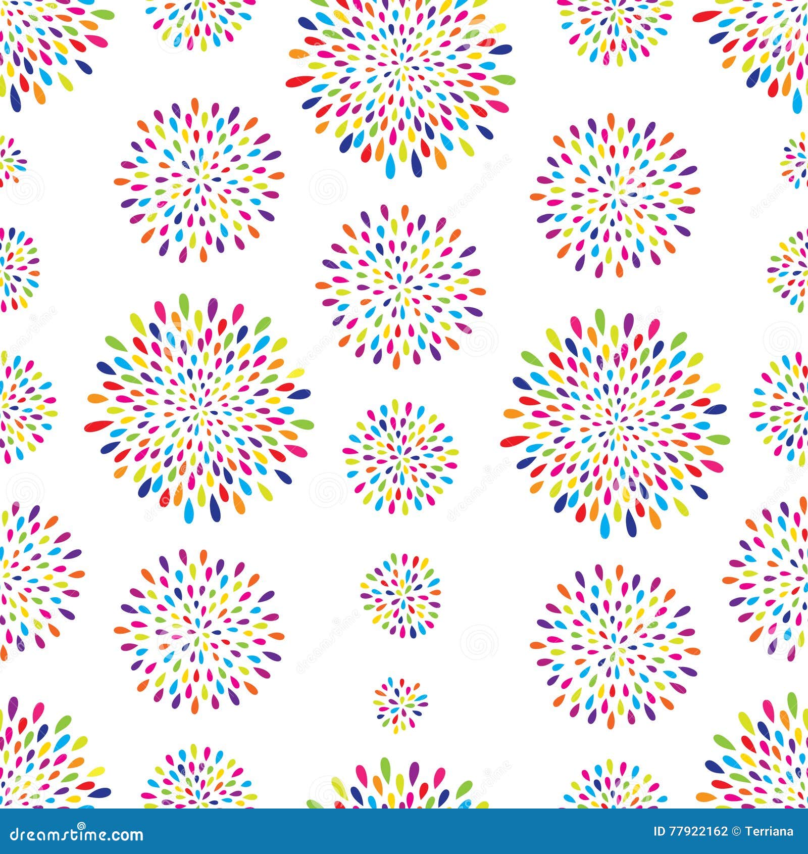 Abstract Pattern. Firework Spot Circle Ornament Stock Illustration ...