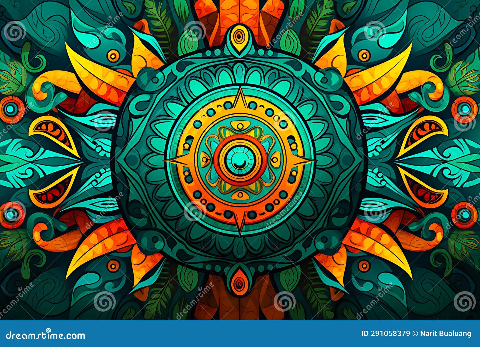Abstract Pattern from Folk Art Indian Background Stock Image - Image of ...