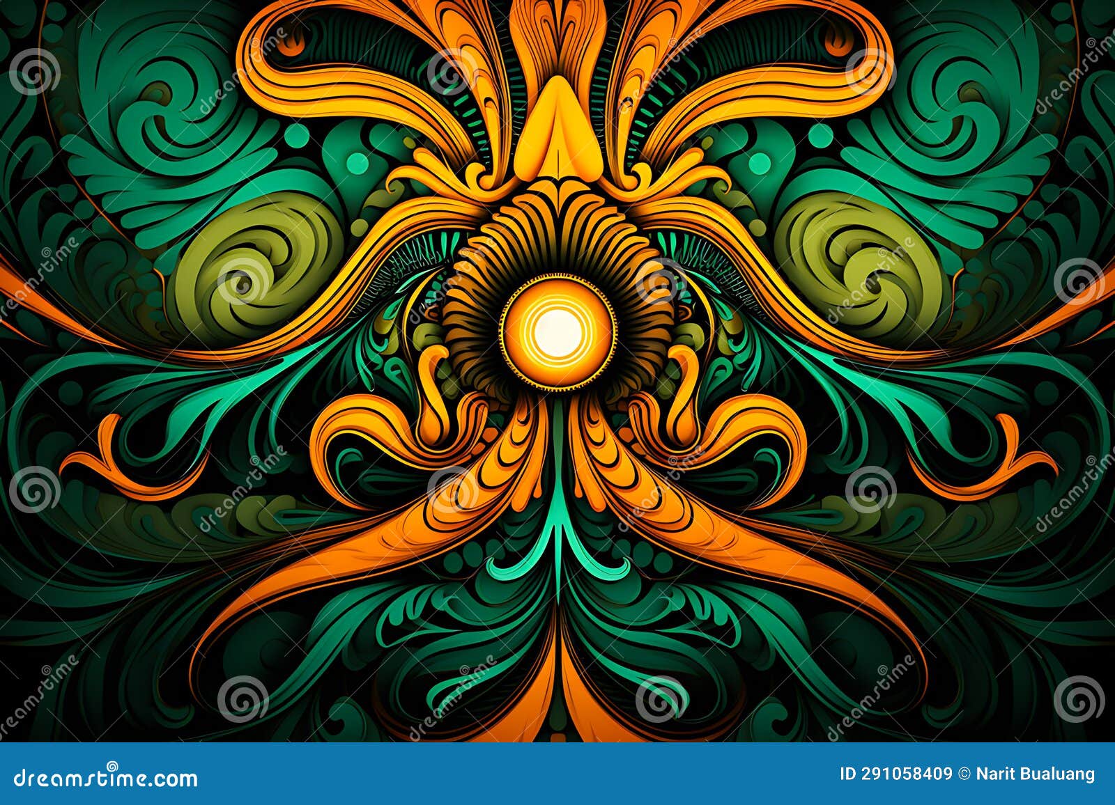 Abstract Pattern from Folk Art Indian Background Stock Illustration ...