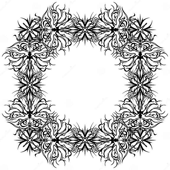 Abstract Pattern, Frame, Contour Stock Vector - Illustration of decor ...