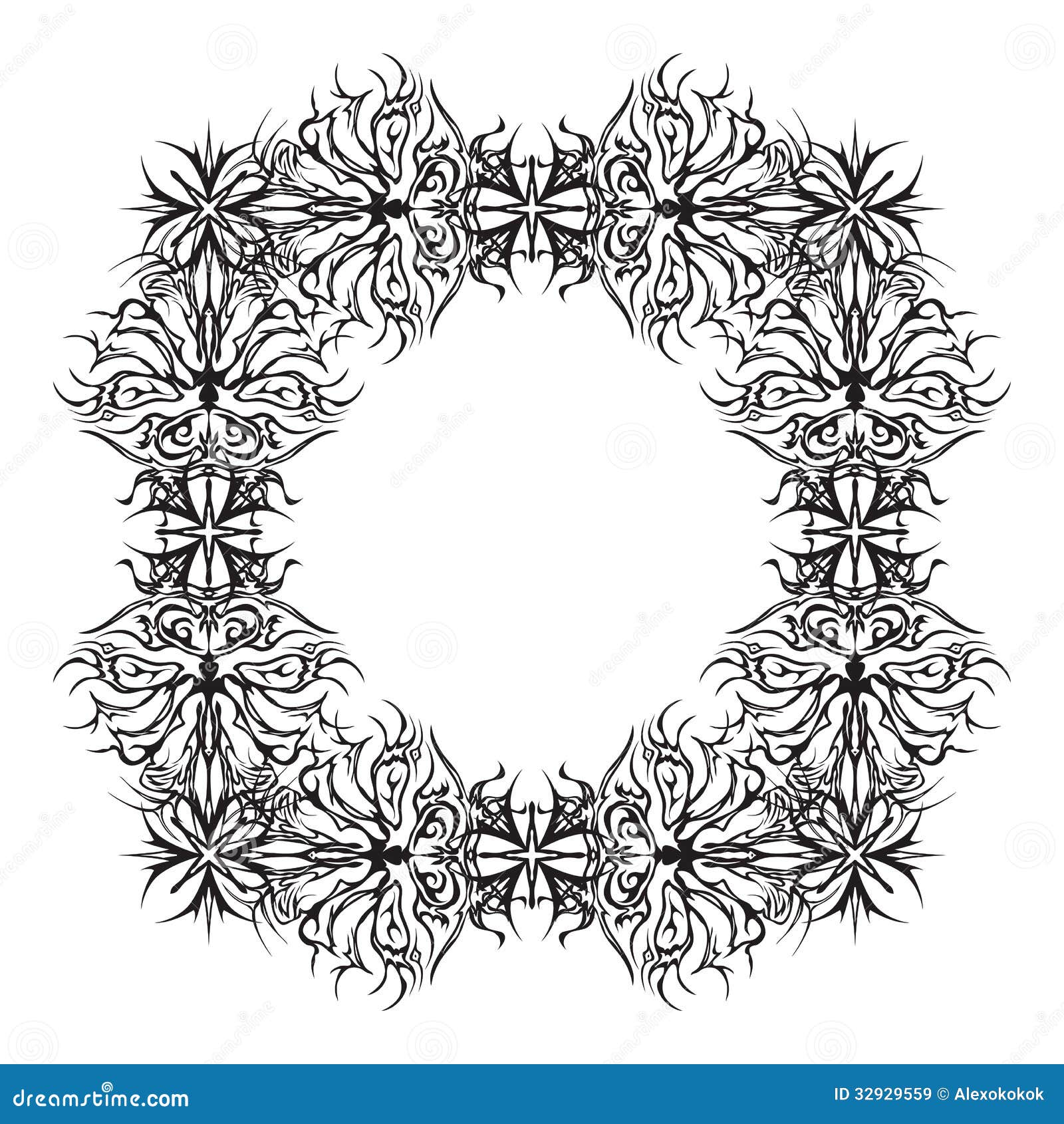 Abstract Pattern, Frame, Contour Stock Vector - Illustration of figure ...
