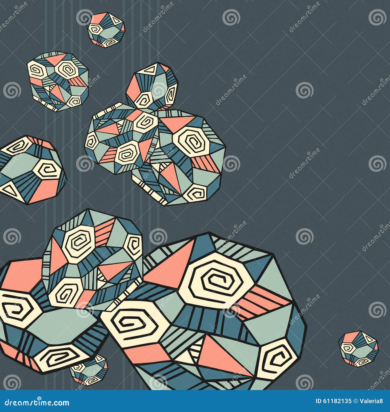 Abstract Pattern with Freehand Drawing Polygons.Â Stock Vector ...