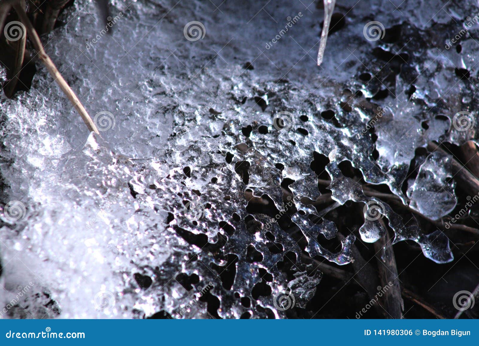 Abstract Pattern Frozen and Water Stock Photo - Image of silver, cold ...