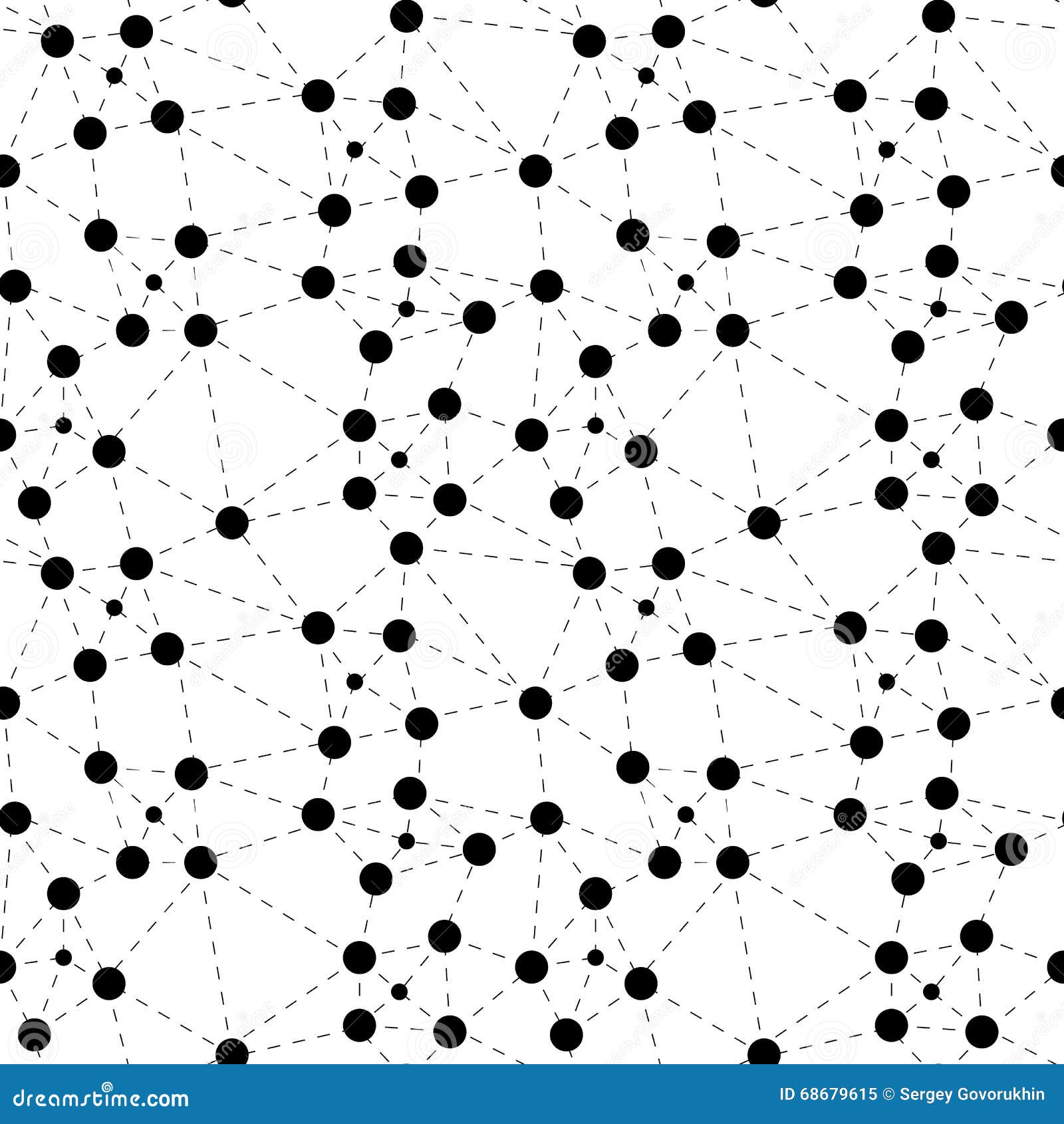 Abstract Pattern. Geometrical Connection of a Set of Nodal Point Stock ...