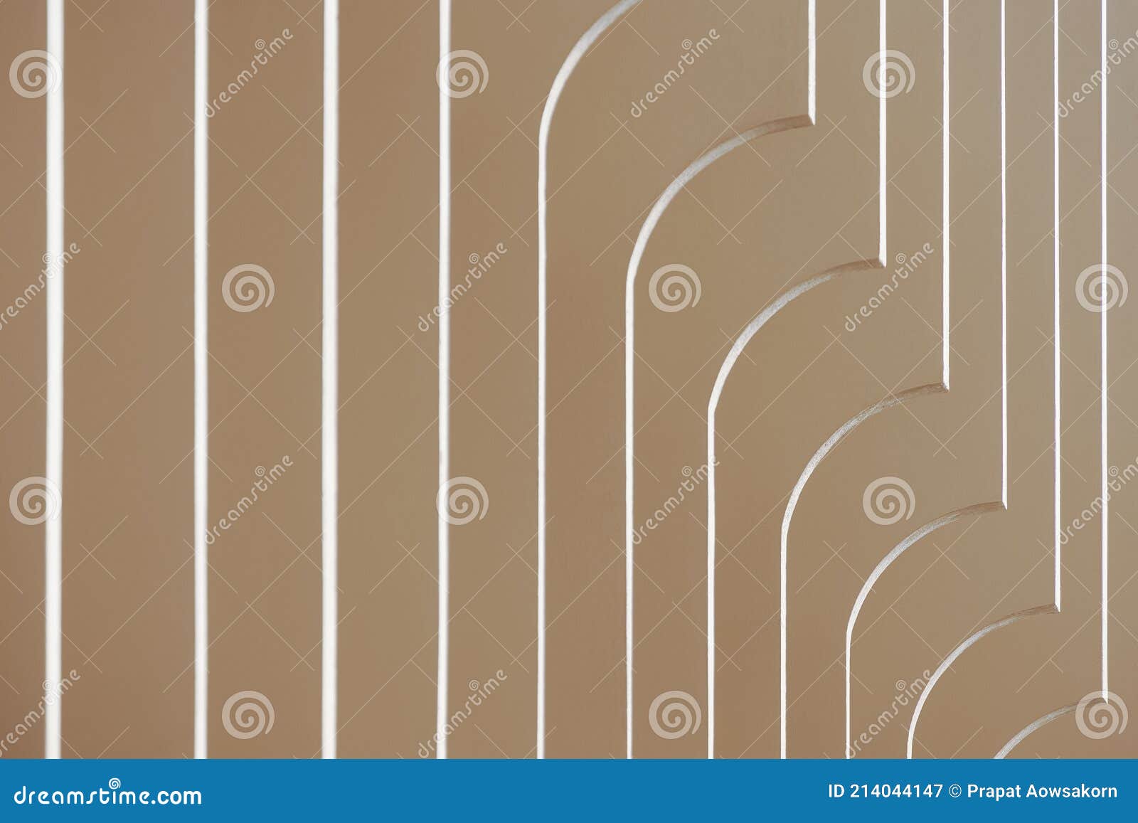 Abstract Pattern of Half Brown Arch Wall on Terrace of Vintage Building ...