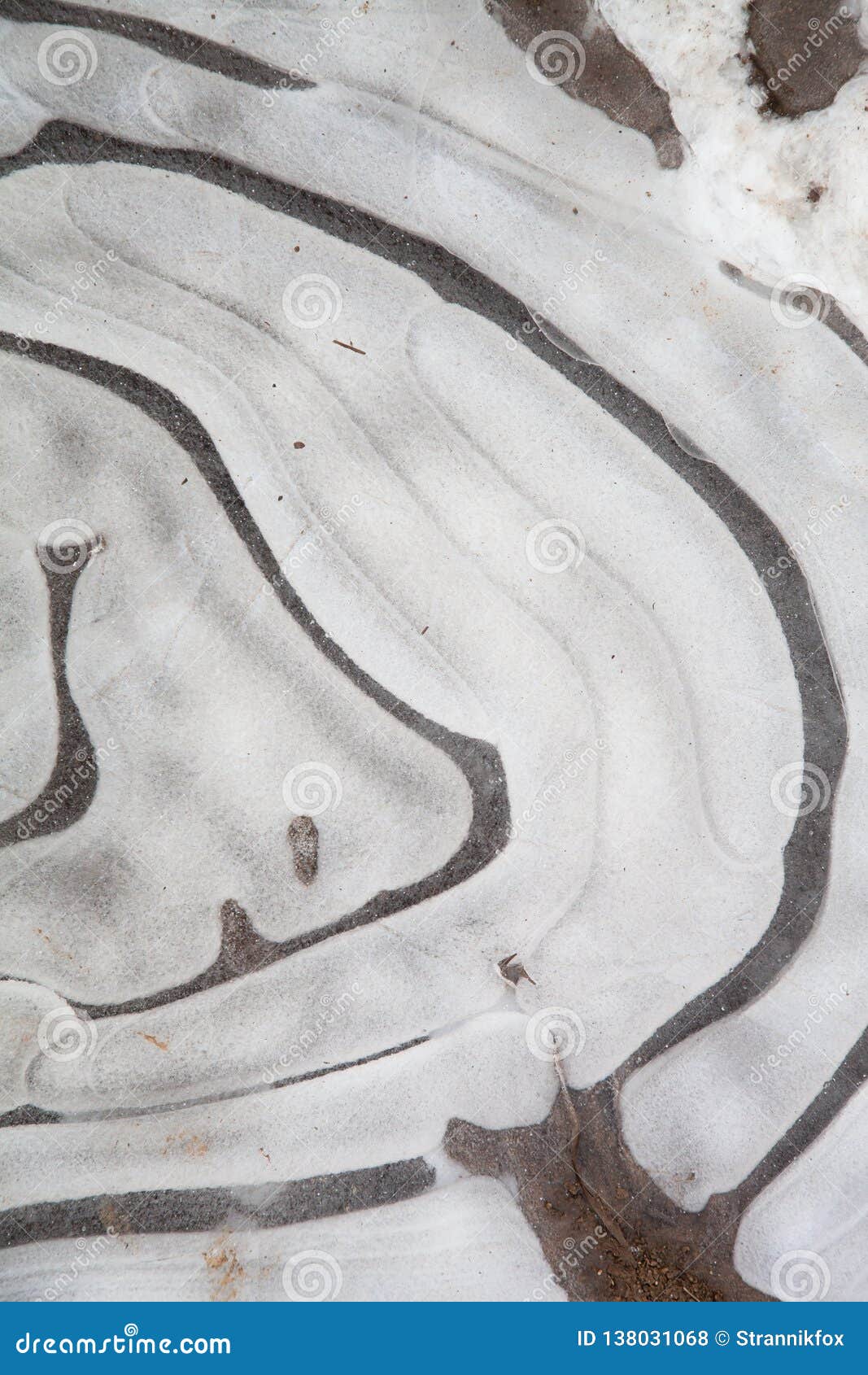 Abstract Pattern of Ice on the Over of Puddle Stock Photo - Image of ...