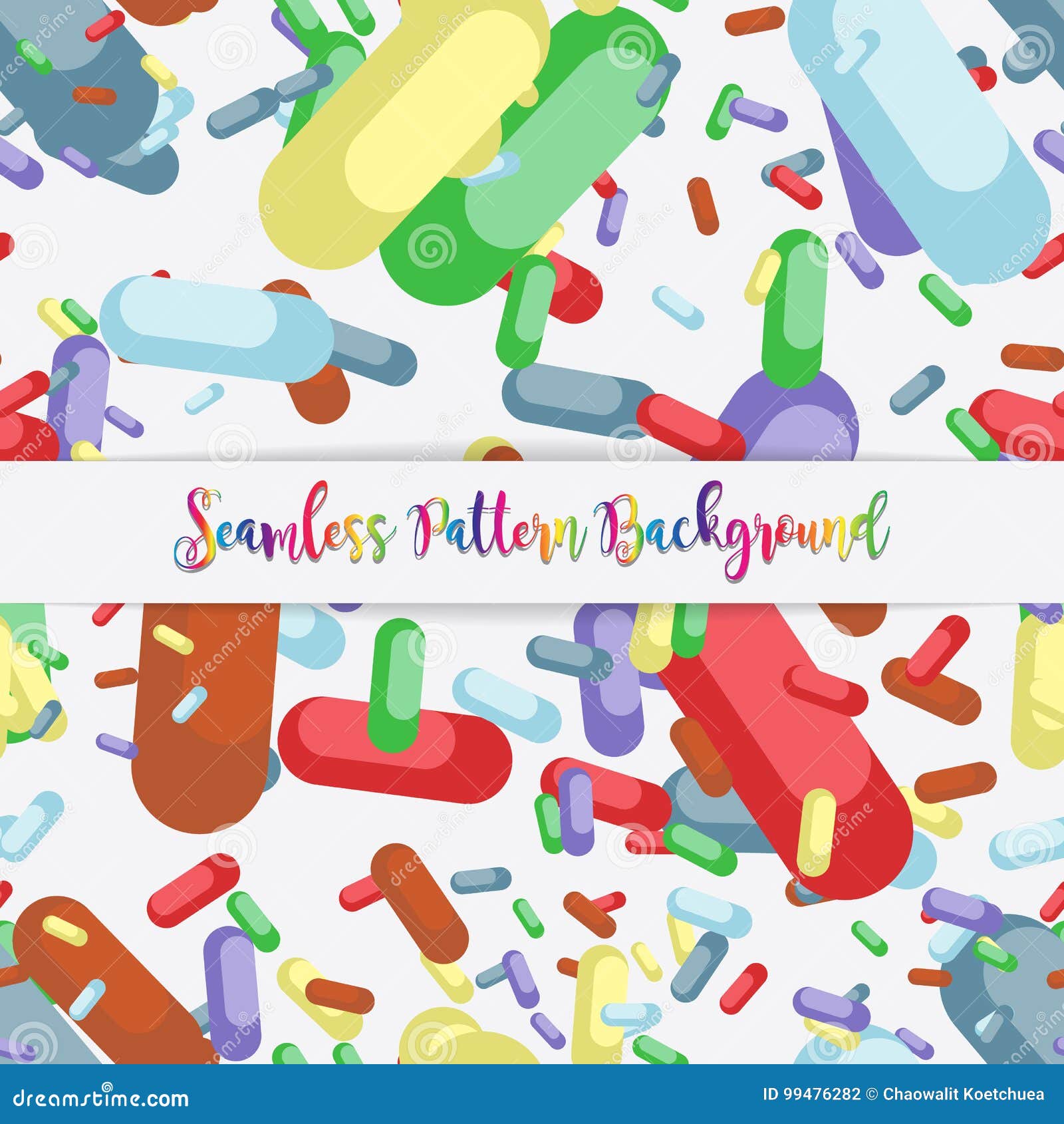 Abstract Pattern Image Multi Colored Capsule Seamless Background Stock ...