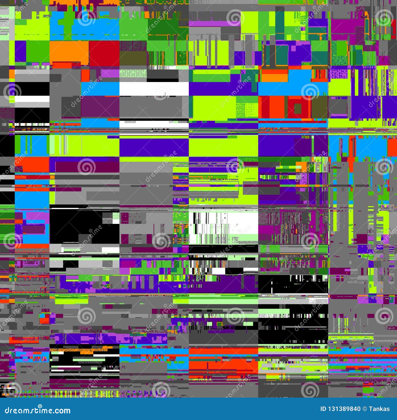 Vector Image with Imitation of Grunge Datamoshing Texture. Stock Vector ...