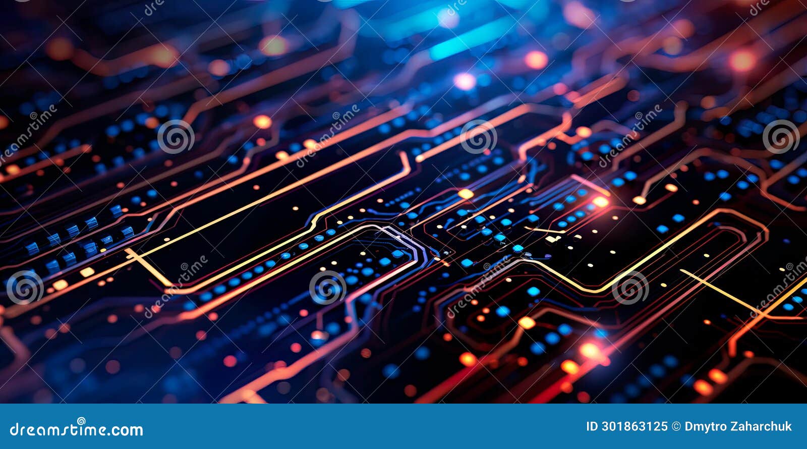 Abstract Pattern Inspired by Futuristic Circuitry, Using Lines and Nodes To Create a Tech ...