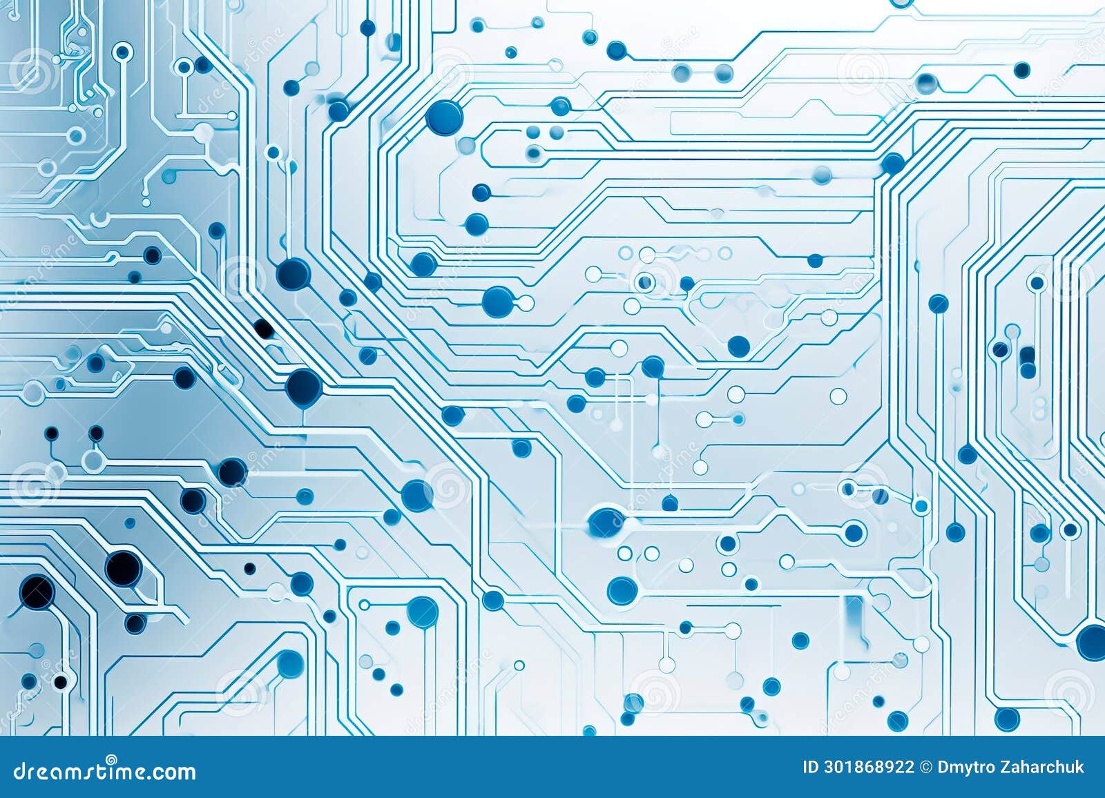 Abstract Pattern Inspired By Futuristic Circuitry Using Lines And Nodes To Create A Tech