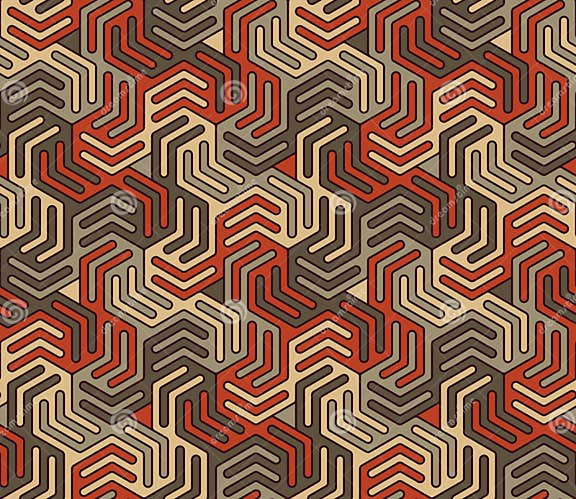 Abstract Pattern with Interlocking Notched Geometric Shapes in ...