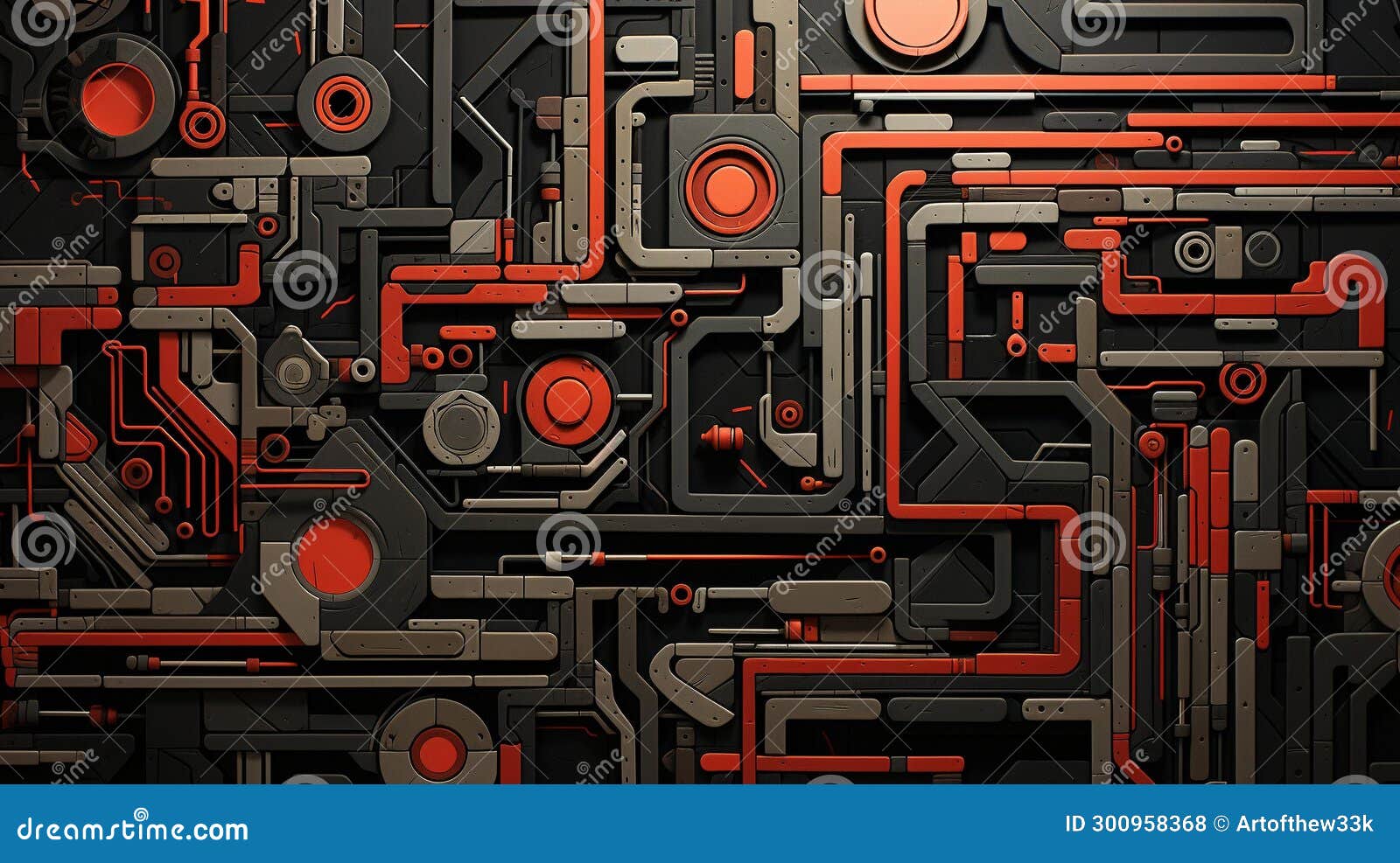 An Abstract Pattern of Jagged Lines and Sharp Angles, with Contrasting ...