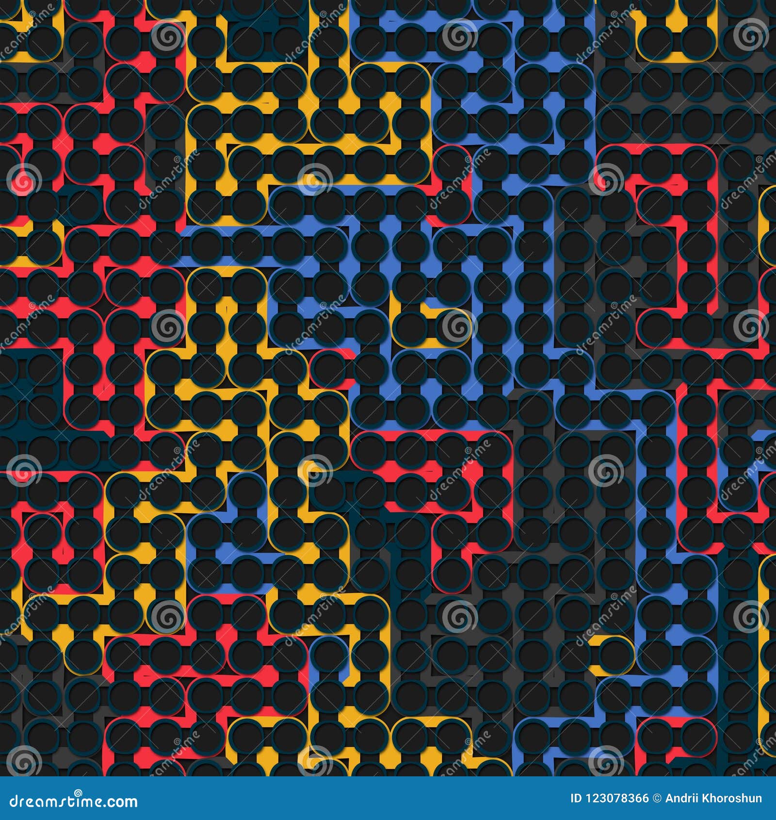 Abstract Pattern. Labyrinth Concept. Futuristic Composition Background ...