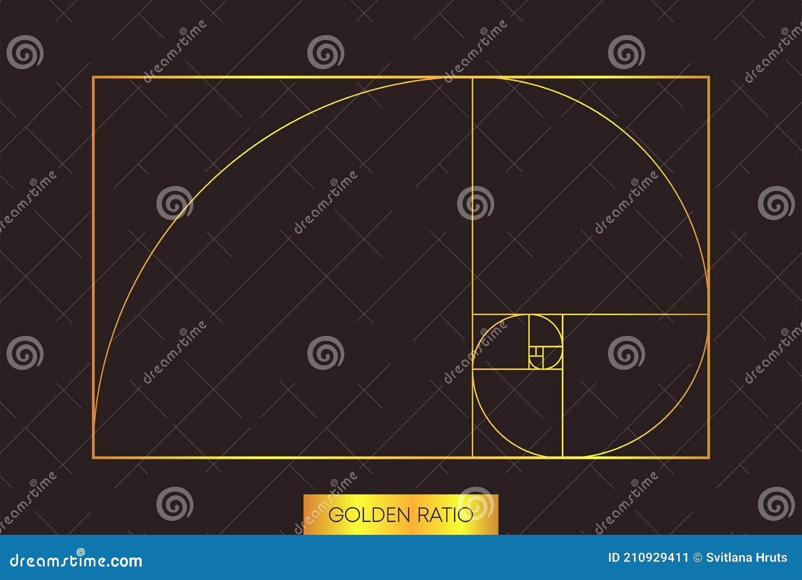 Abstract Pattern on Light Backdrop. Golden Ration. Abstract Geometry ...