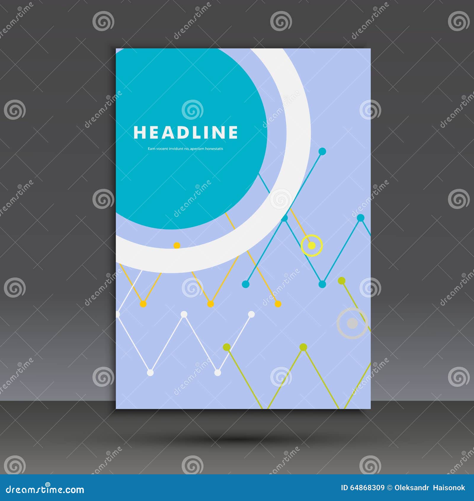 Abstract Pattern of Lines and Circles. Title Page A4 Stock Vector ...