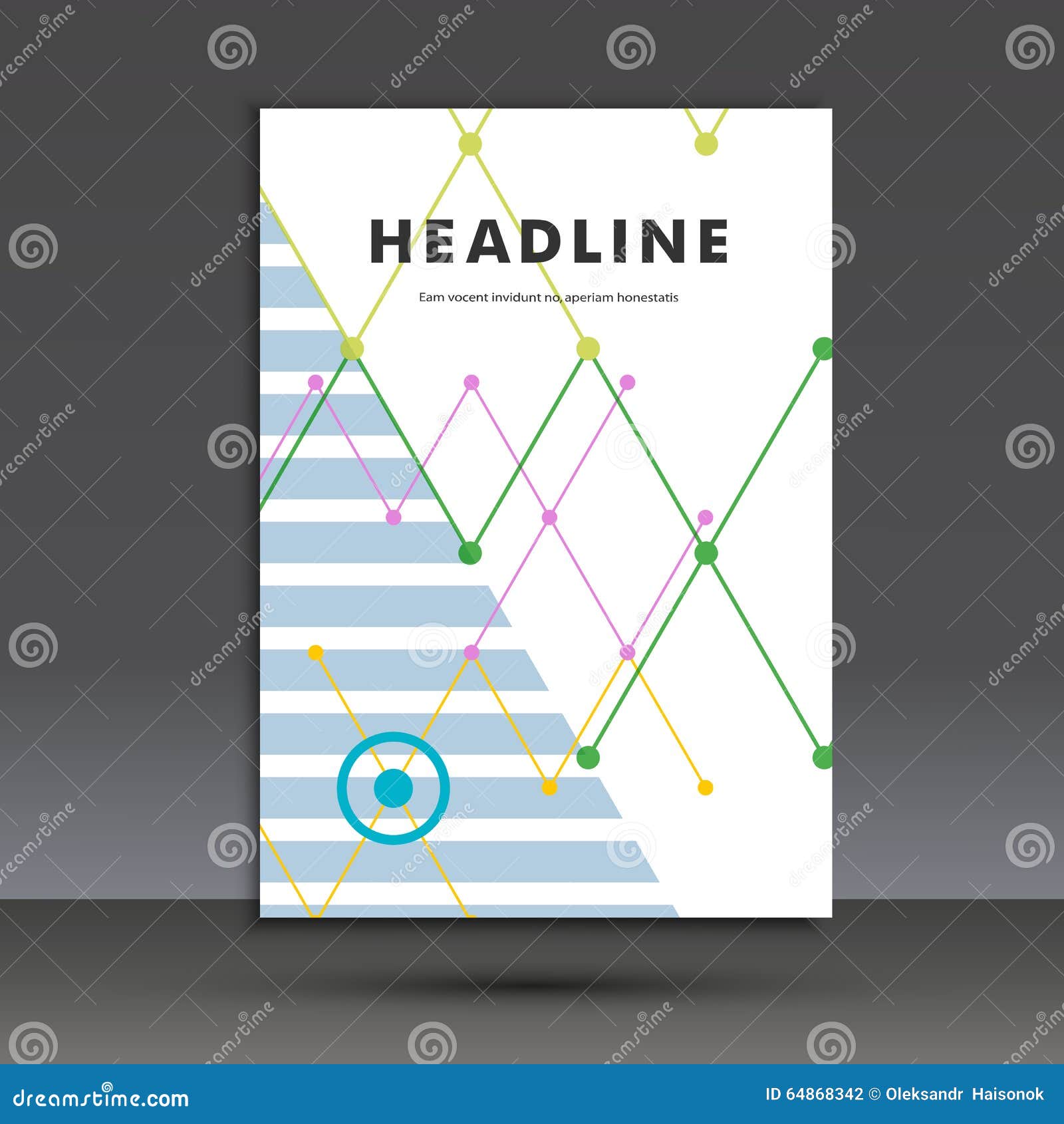 Abstract Pattern of Lines and Circles. Title Page A4 Stock Vector ...