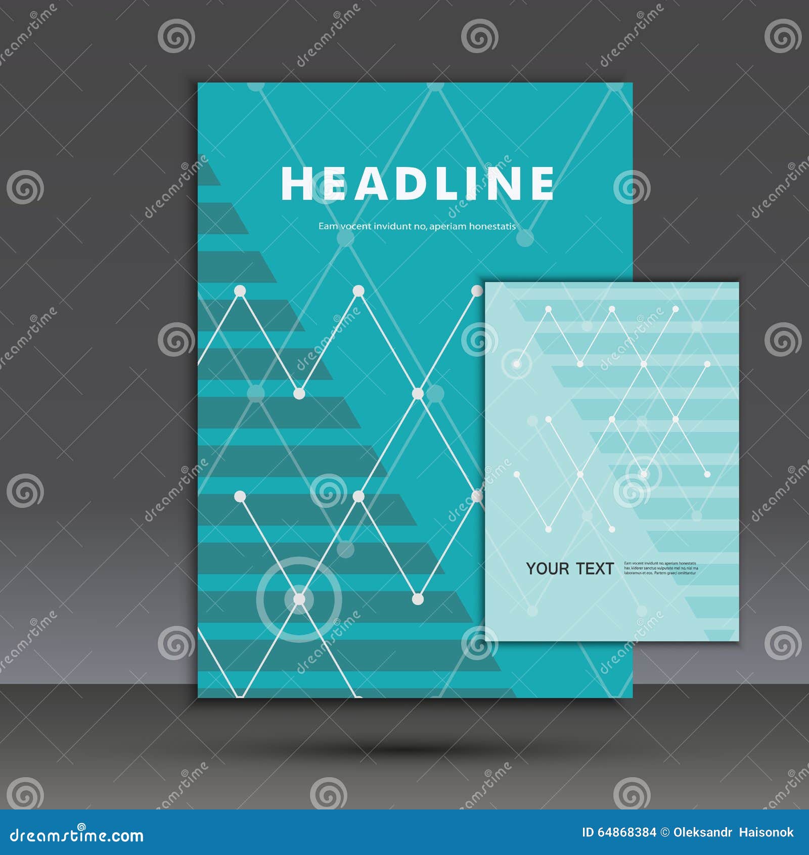 Abstract Pattern of Lines and Circles. Title Page A4 Stock Vector ...