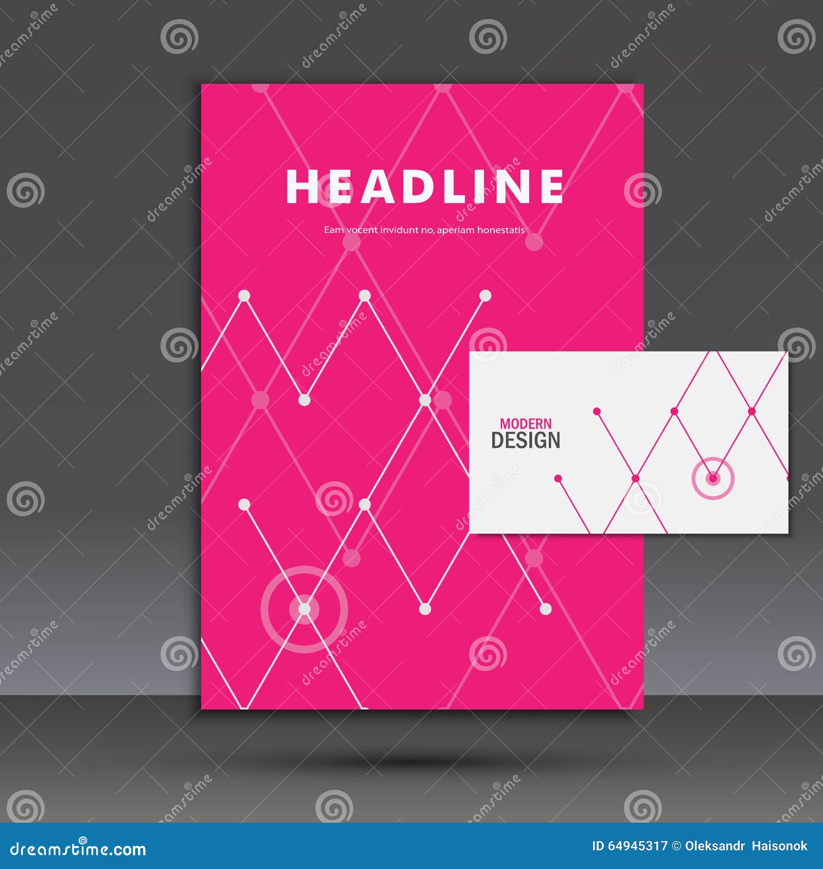 Abstract Pattern of Lines and Circles. Title Page A4 Stock Vector ...