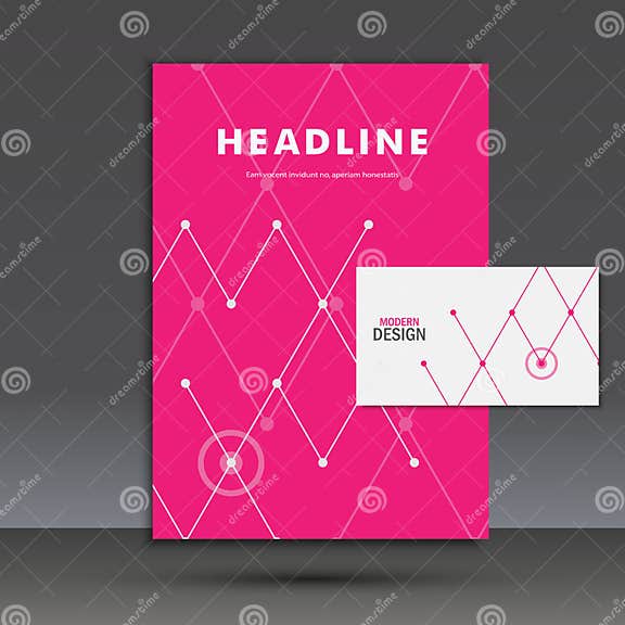 Abstract Pattern of Lines and Circles. Title Page A4 Stock Vector ...