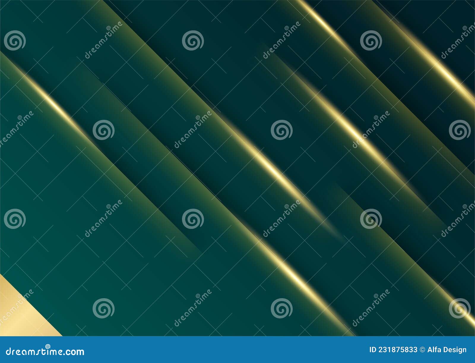Abstract Pattern Luxury Dark Green and Gold Background Stock ...