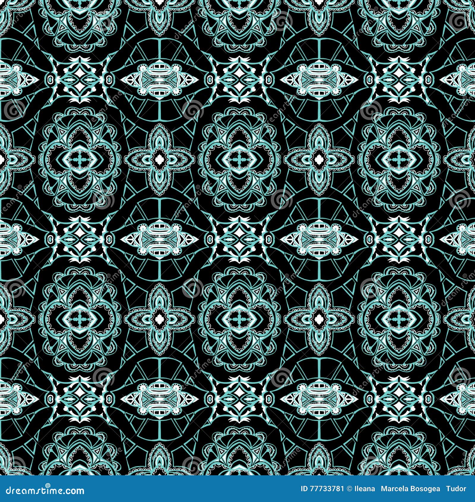 Abstract Pattern Made with Unique Drawings Stock Illustration ...