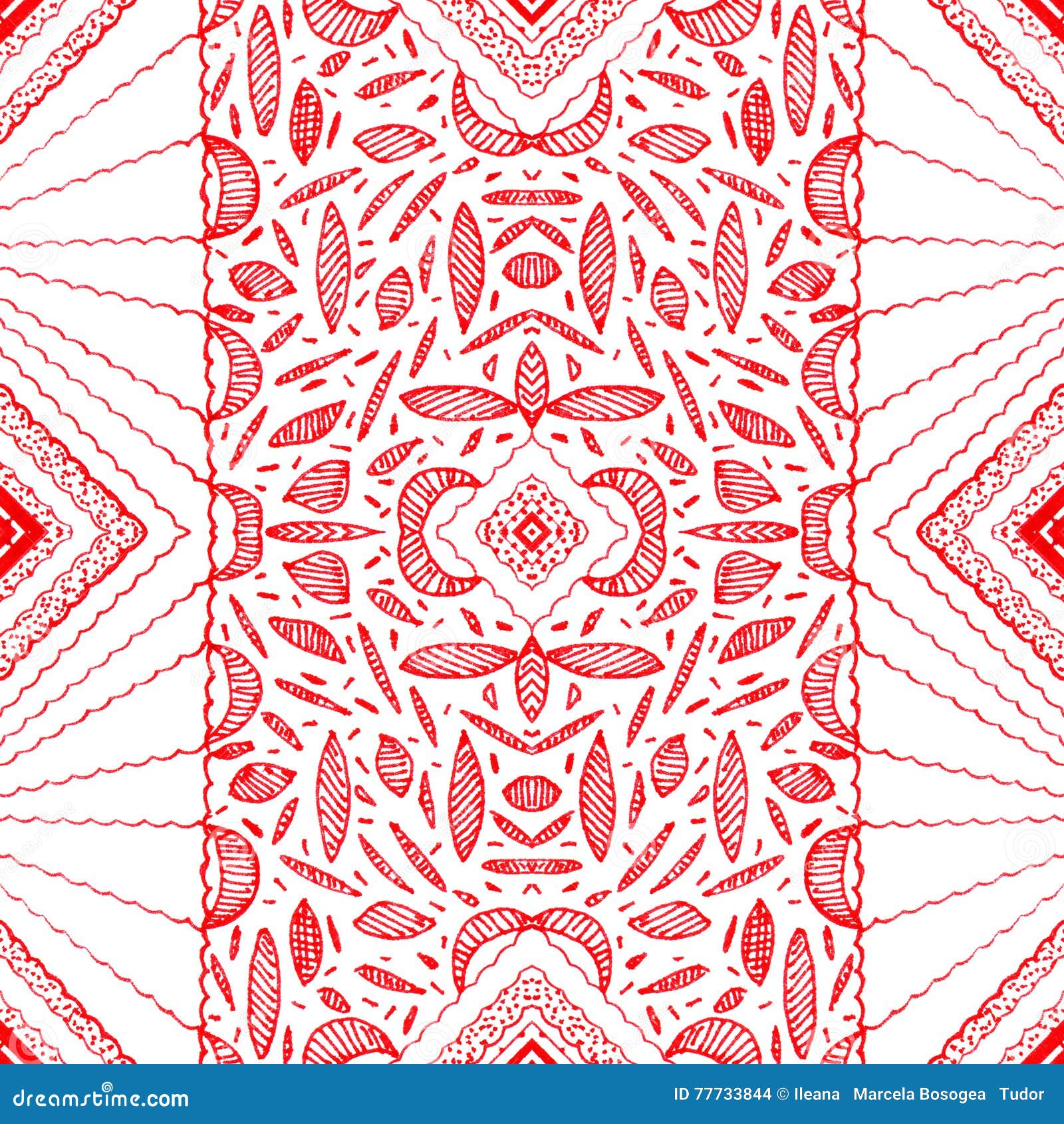 Abstract Pattern Made with Unique Drawings Stock Illustration ...