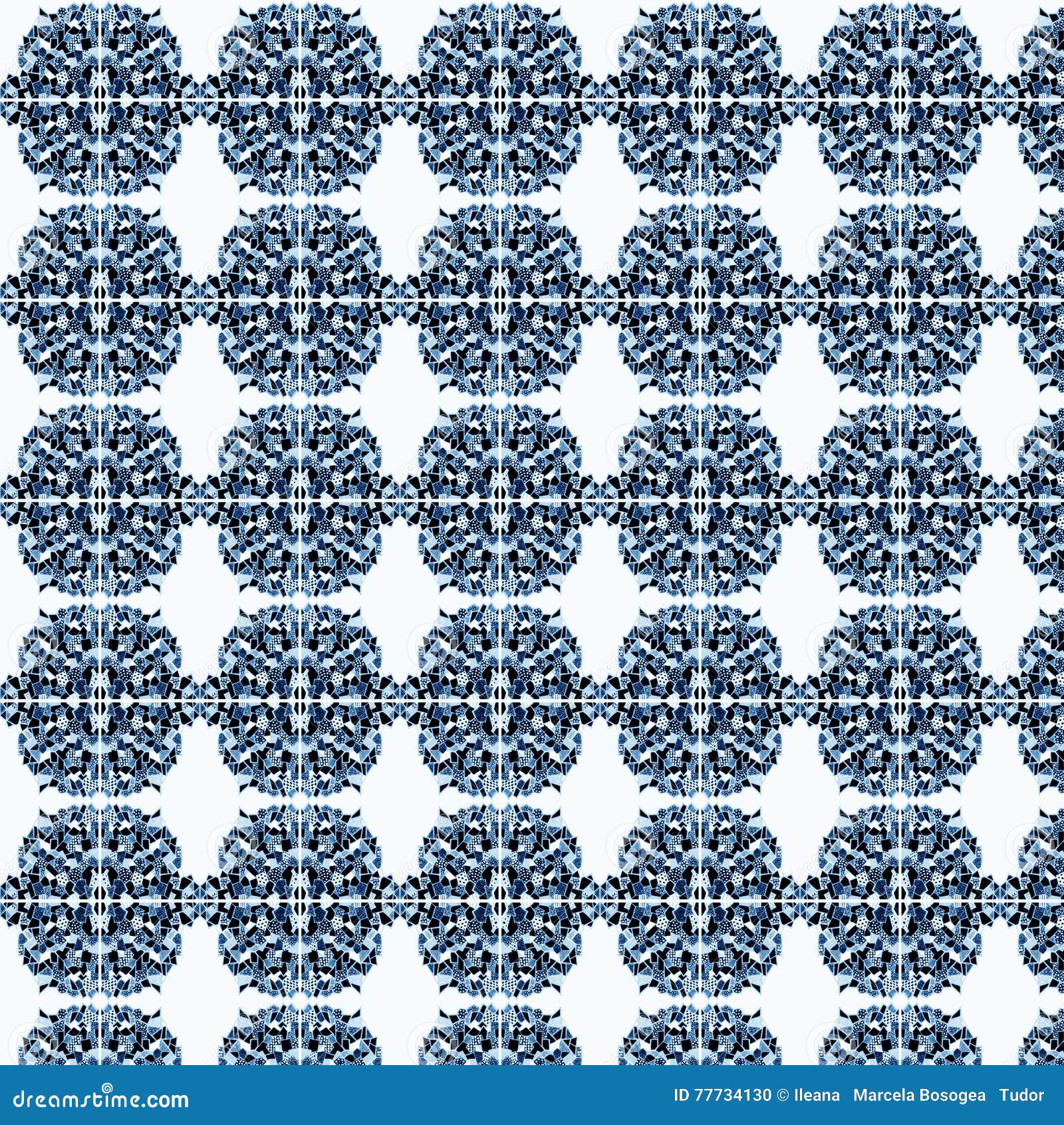 Abstract Pattern Made with Unique Drawings Stock Illustration ...