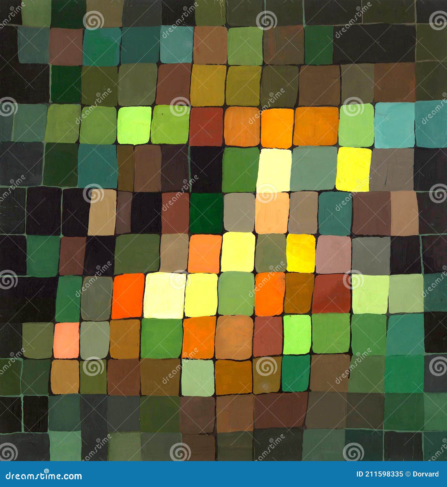 Abstract Pattern with the Manner of Piet Mondrian Stock Illustration ...