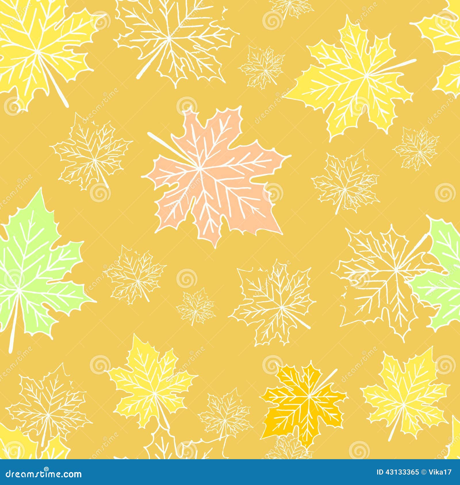 Abstract Pattern with Maple Leaves Stock Vector - Illustration of ...