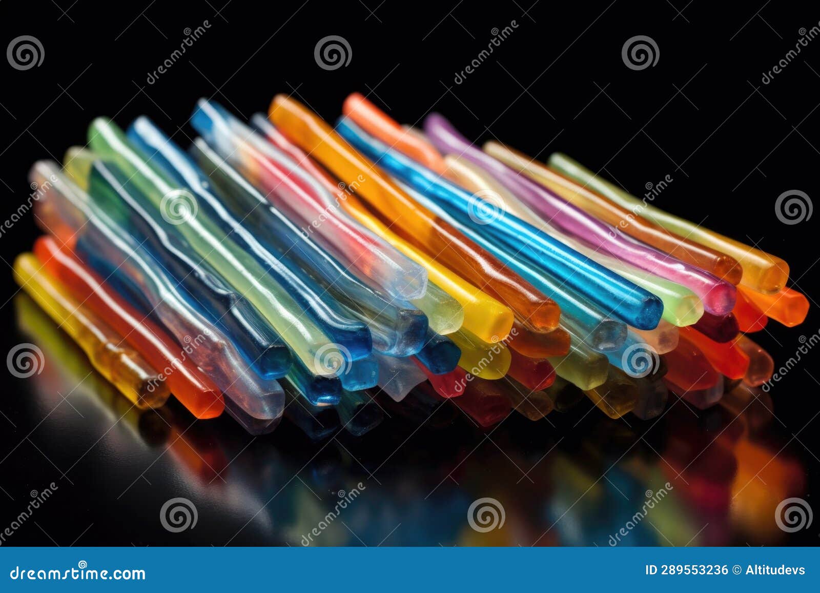 Abstract Pattern of Melted Glass Rods for Jewelry Making Stock Photo ...