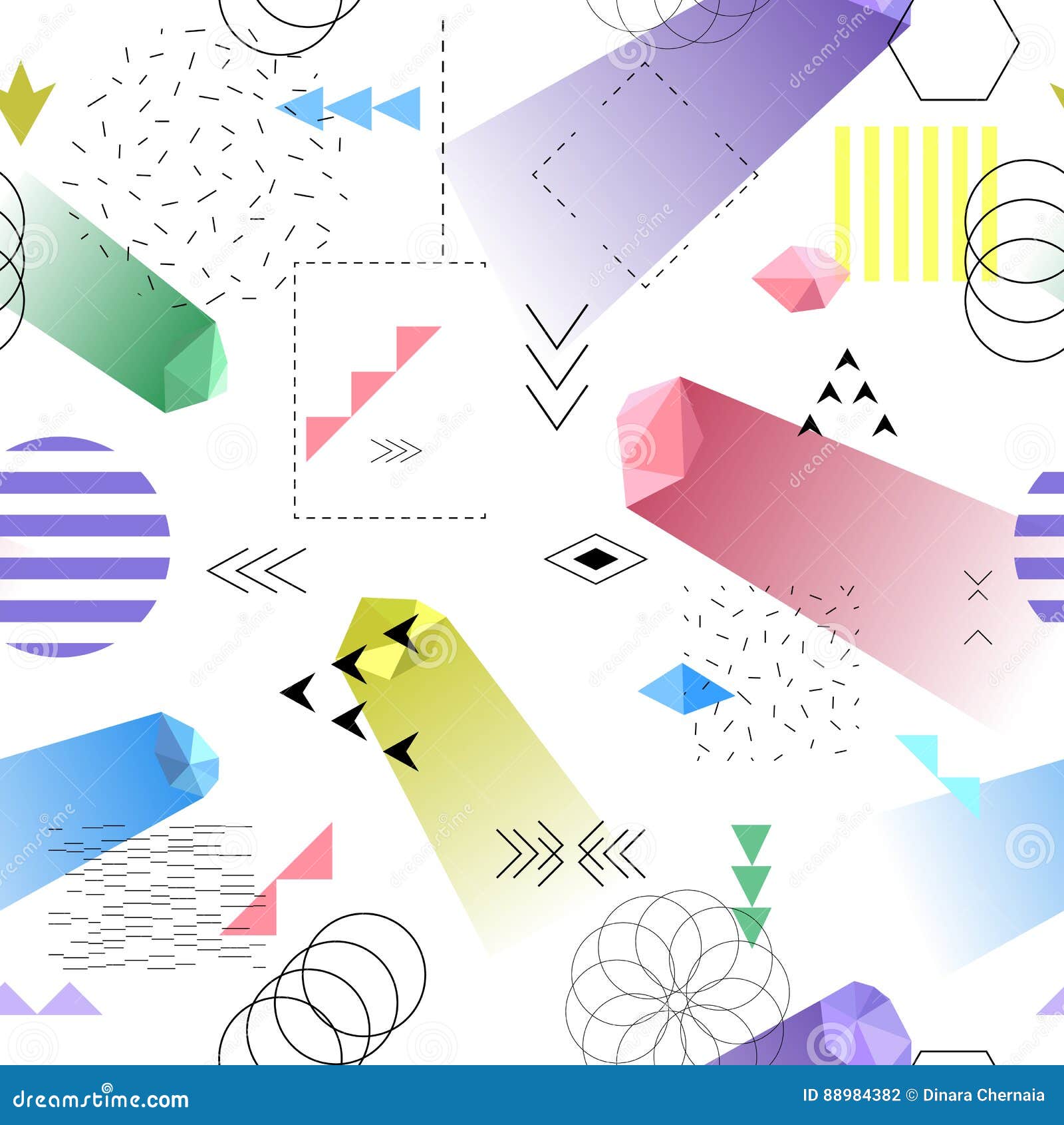 Abstract Pattern Memphis Style. Vector Illustration Stock Vector ...
