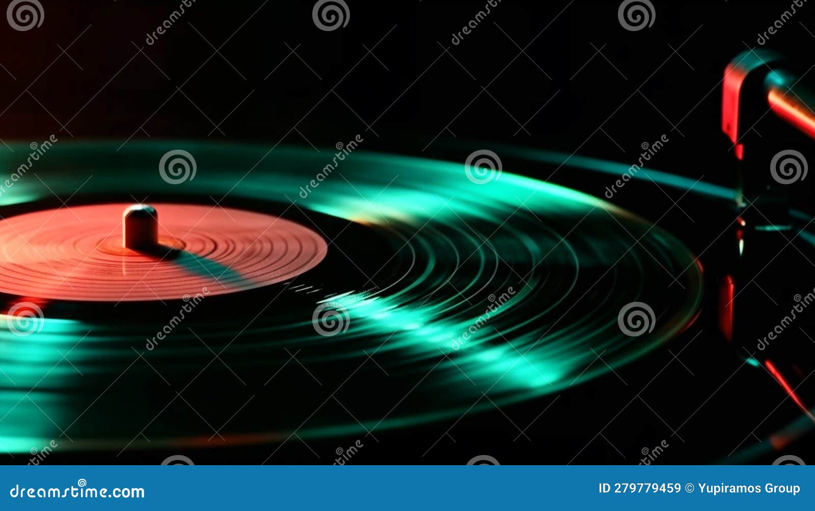 Abstract Pattern of Multi Colored Disk Spinning on Turntable Foreground ...