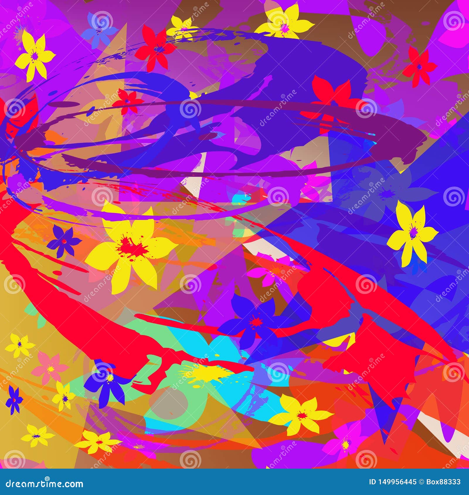 Abstract Pattern of Multi-colored Elements. Stock Illustration ...