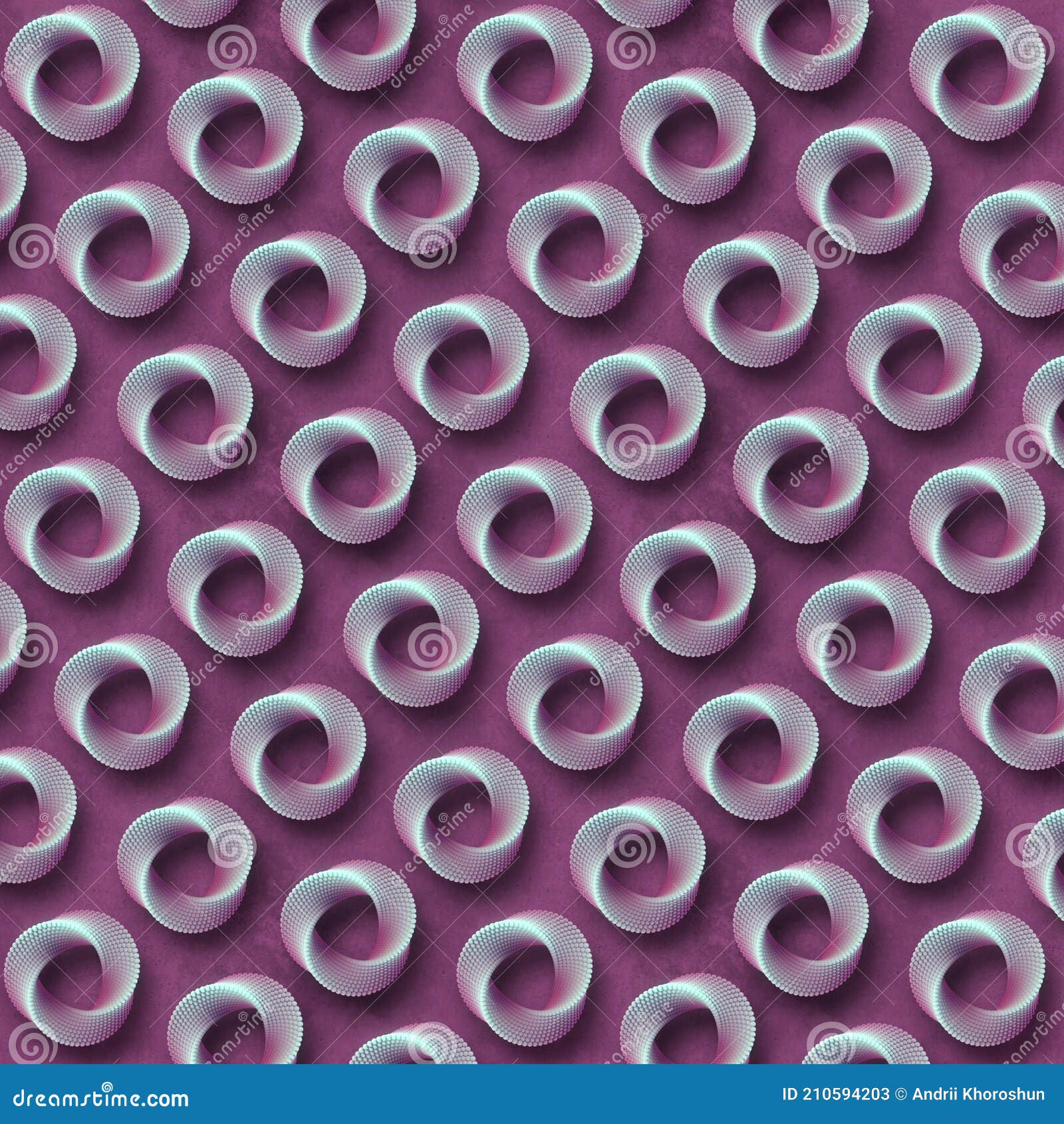 Abstract Pattern of Multicolored Mobius Strips on Old Shabby Surface 3d ...