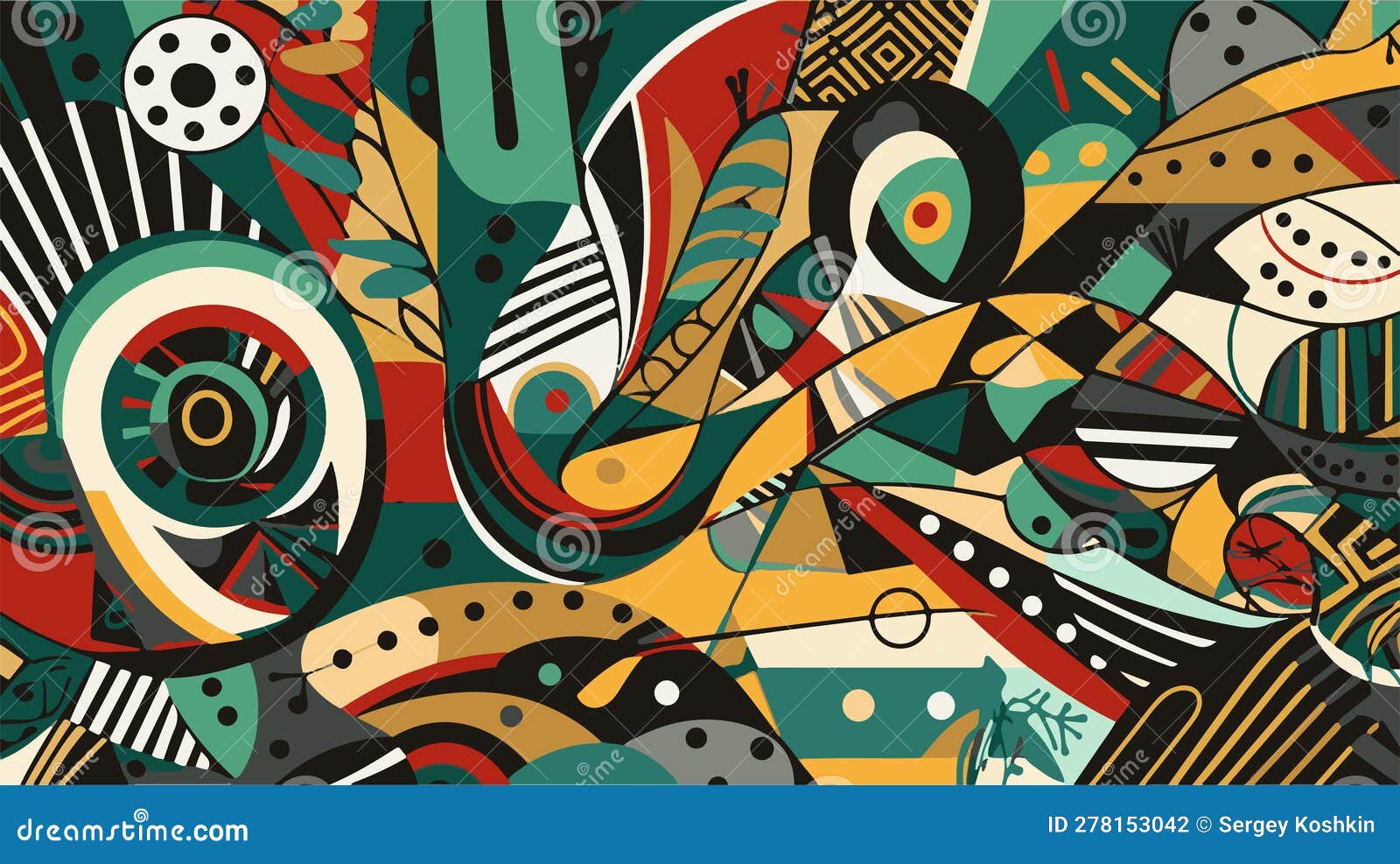 Abstract Pattern in Native African Style. Vector Illustration Stock ...
