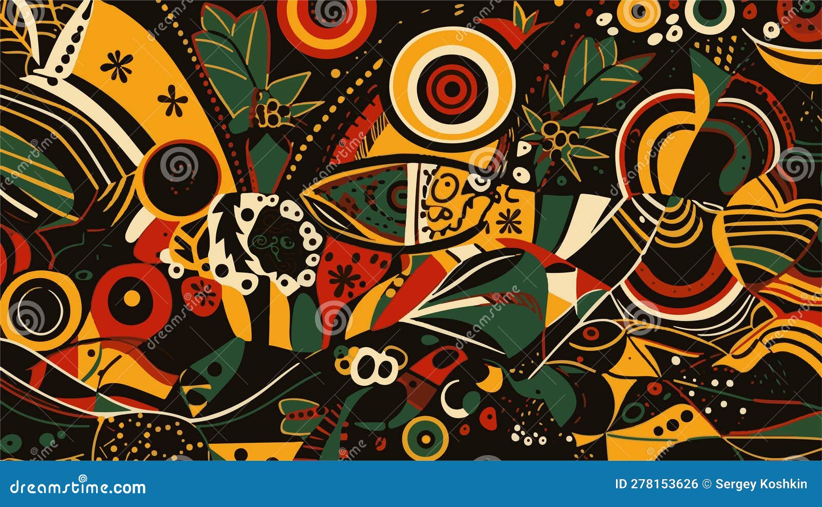 Abstract Pattern in Native African Style. Vector Illustration Stock ...