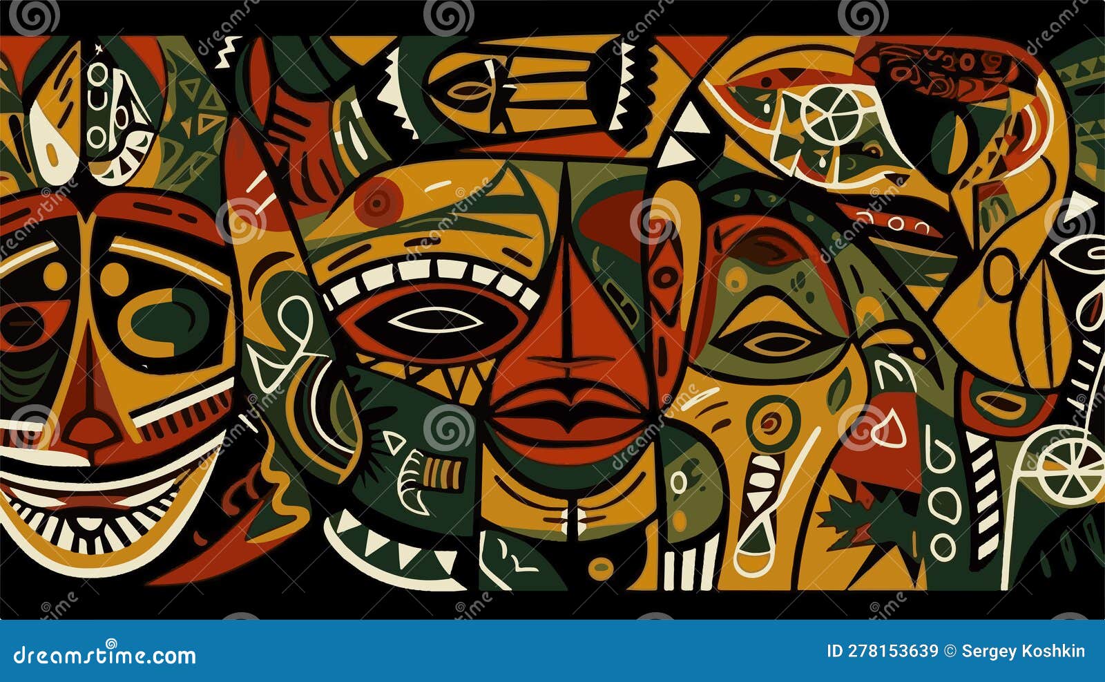 Abstract Pattern in Native African Style. Vector Illustration Stock ...