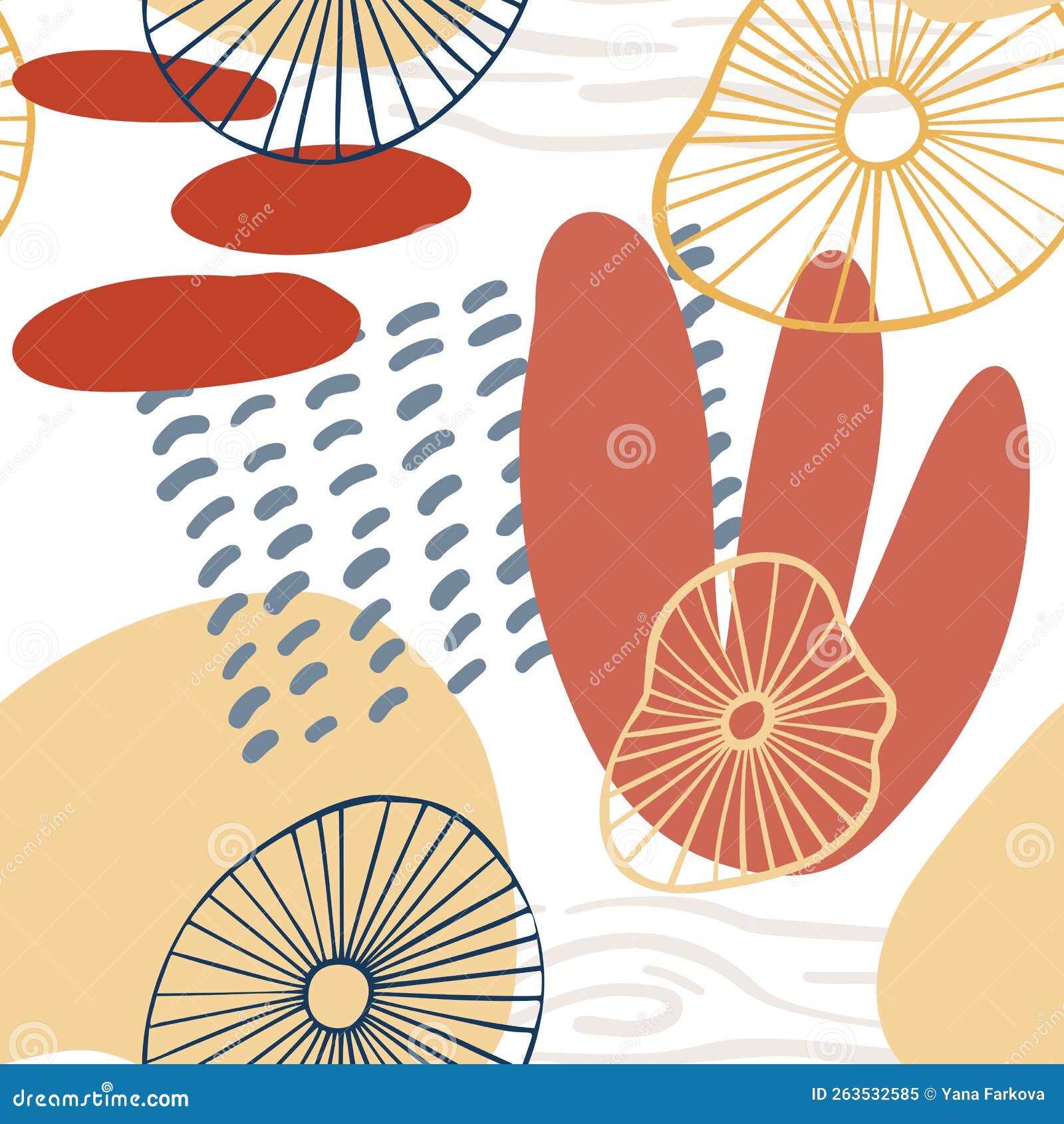 Abstract Pattern with Organic Shapes, Plants, Nature Texture. Organic ...