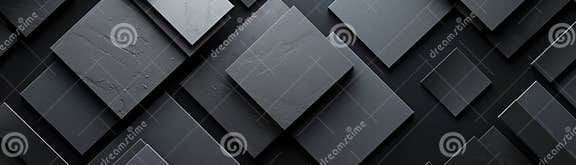 Abstract Pattern of Overlapping Black Squares Stock Illustration ...