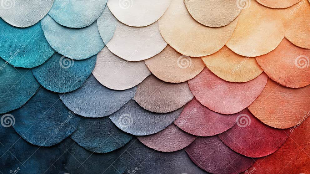 Abstract Pattern of Overlapping Colorful Semi-circles Stock ...