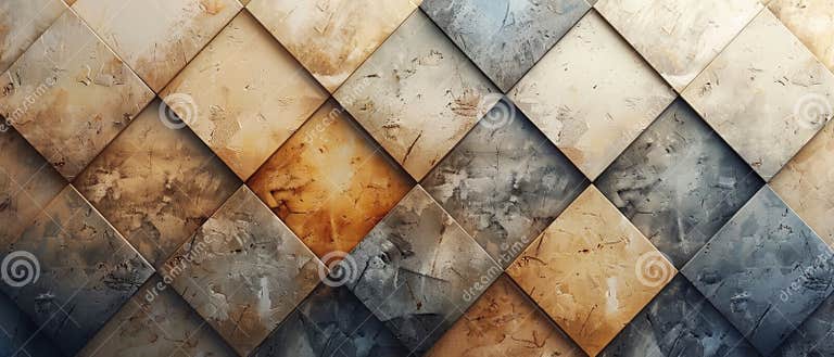 Abstract Pattern of Overlapping, Weathered, Diamond Shapes Stock ...