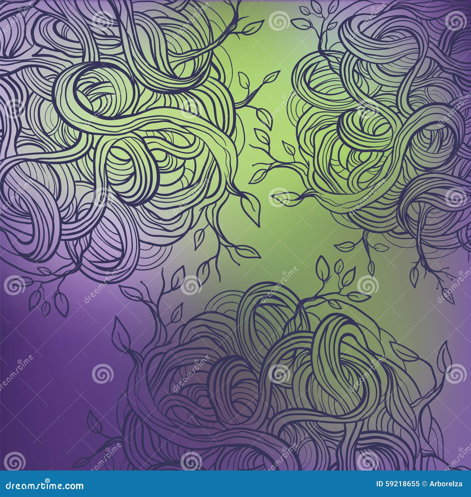 Abstract Pattern with Plant Roots Stock Vector - Illustration of ...