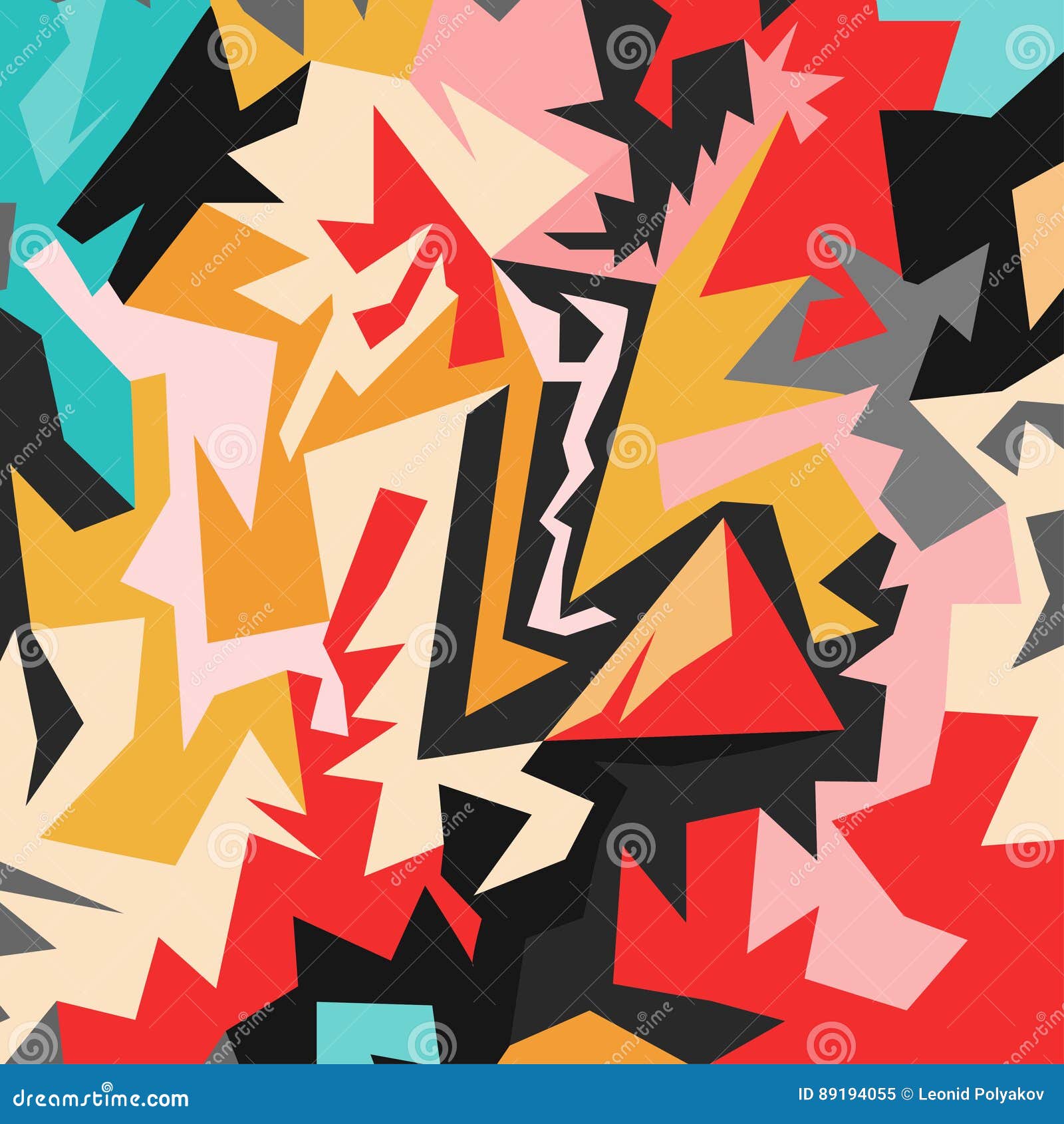 Abstract Pattern of Polygons Stock Vector - Illustration of geometric ...