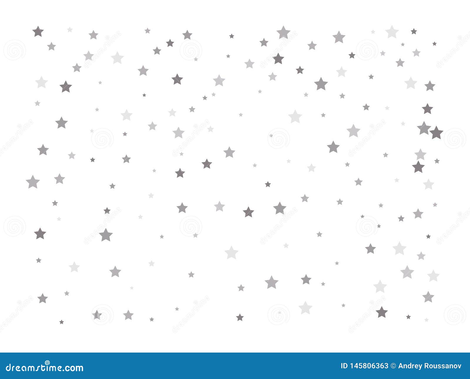 Random Falling Silver Stars Stock Vector Illustration Of Pattern