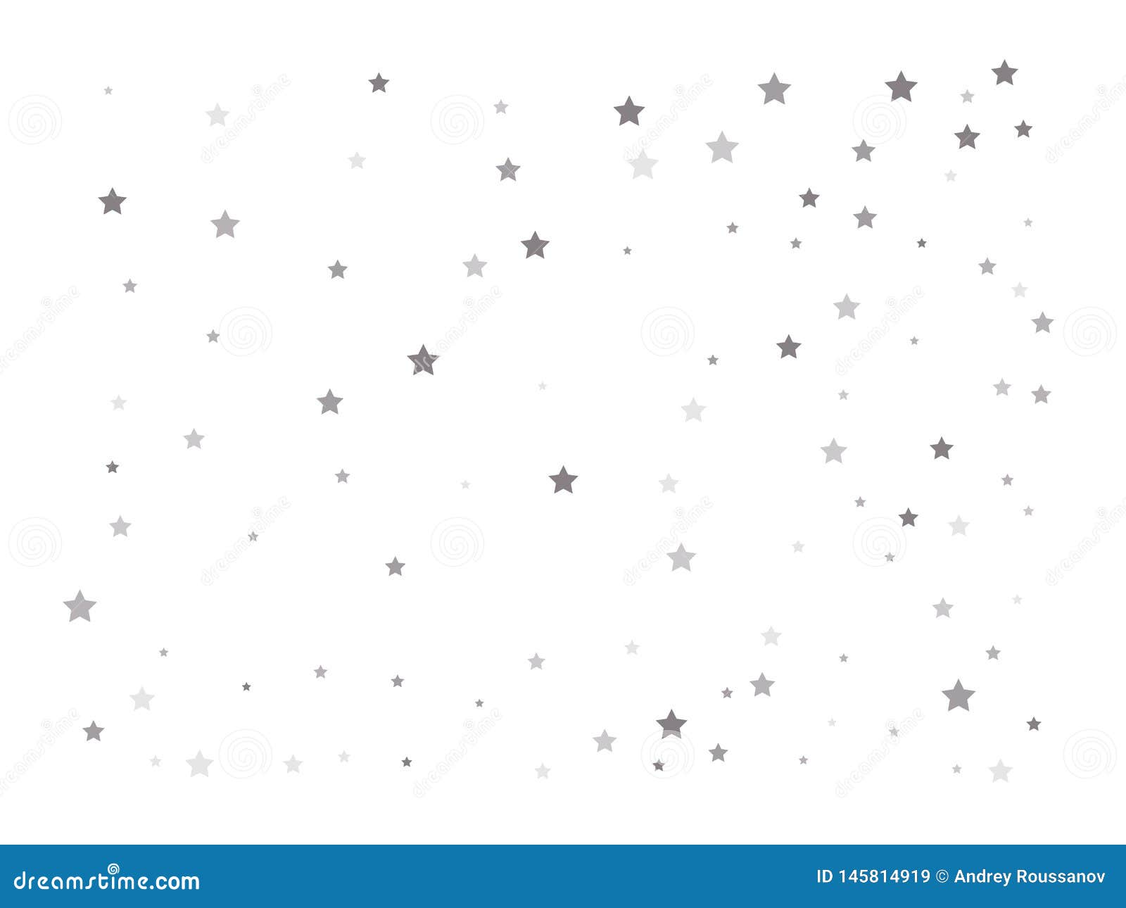 Random Falling Silver Stars Stock Vector Illustration Of Pattern