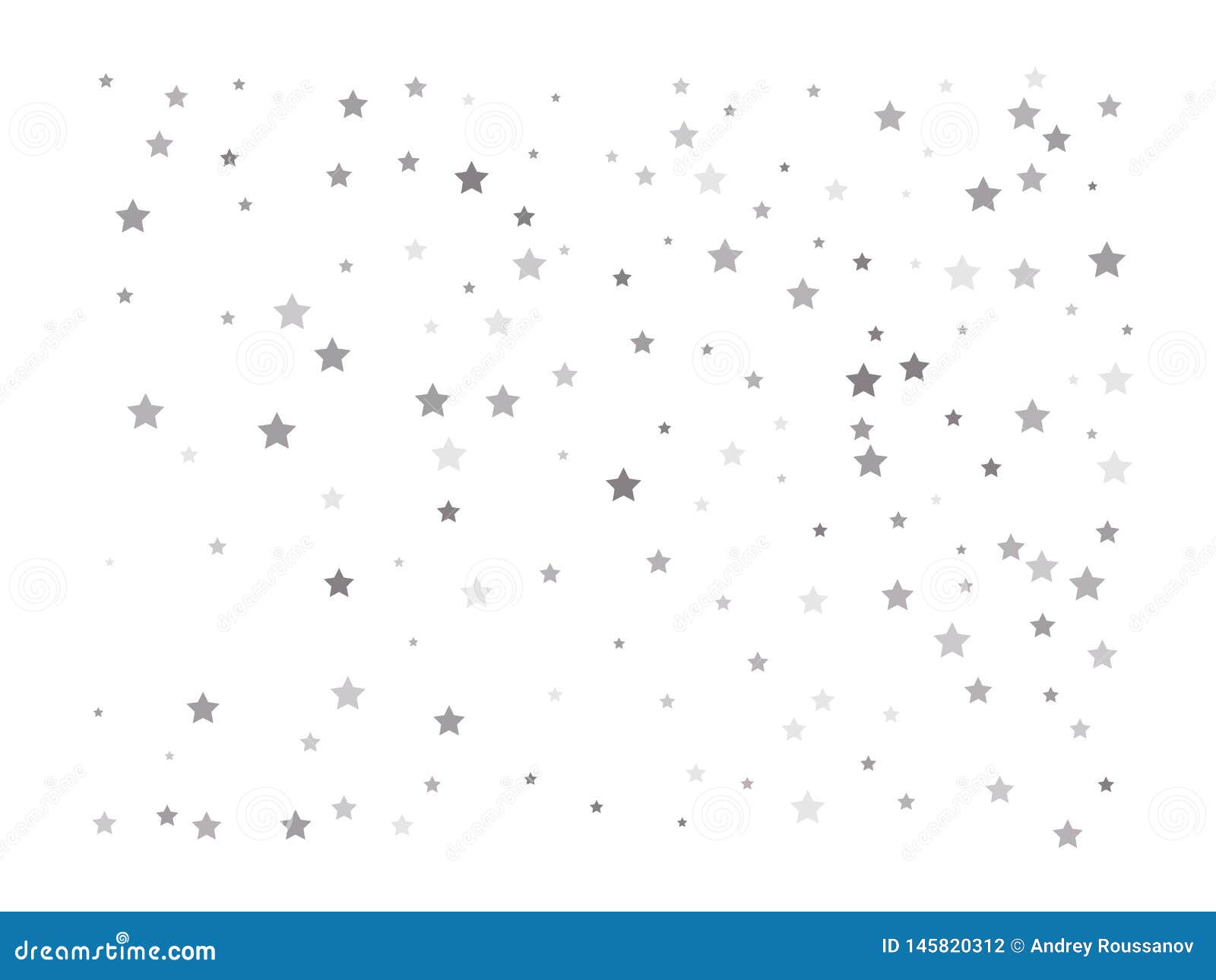 Random Falling Silver Stars Stock Vector Illustration Of Sparkling