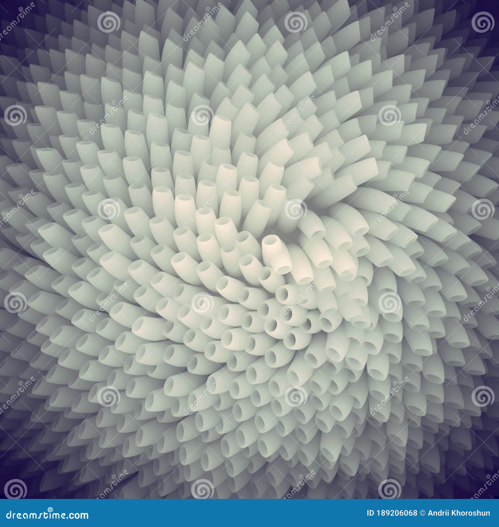 Abstract Pattern of Randomly Arranged Stalks on Circle Surface. 3d ...